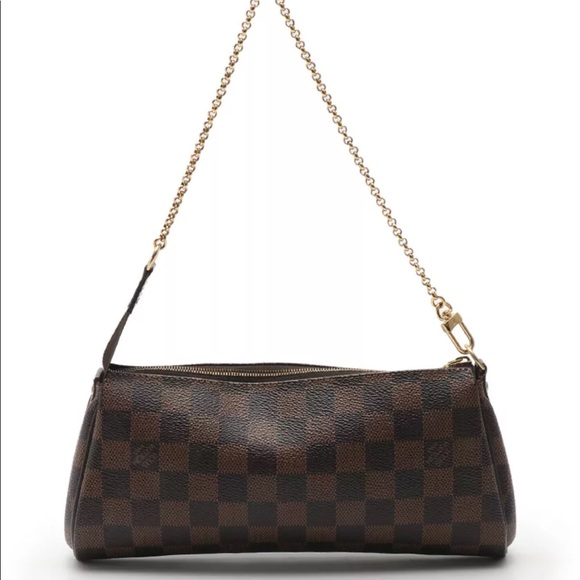Louis Vuitton | Bags | Louis Vuitton Eva Damier Ebene Chain Handbag ...
